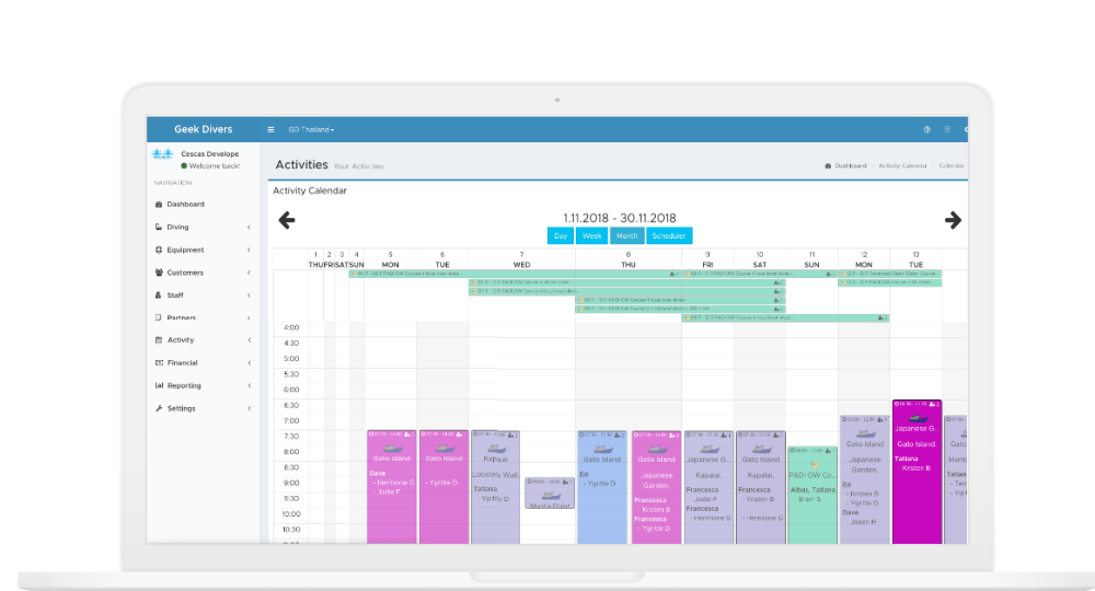 Geek Divers - Software for Dive Centers and Dive Resorts